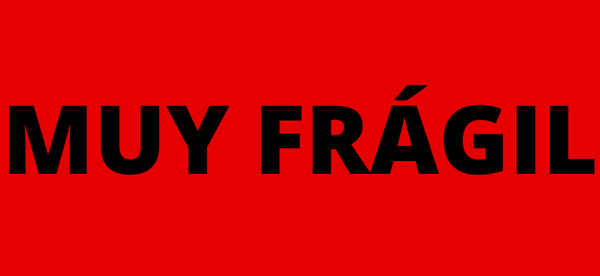 Etiquetas de embalaje "FRAGIL" 100 x 50 en rollo de 1000